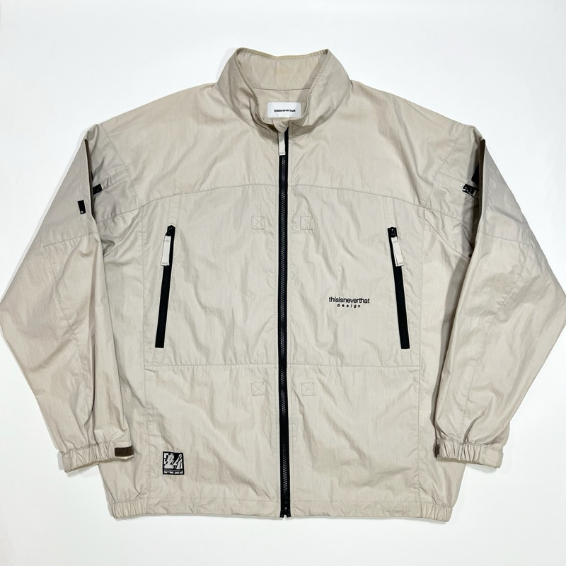 Thisisneverthat PCU Jacket Grey 立領 魔鬼氈 下擺抽繩 防風 夾克外套 灰 | 蝦皮購物