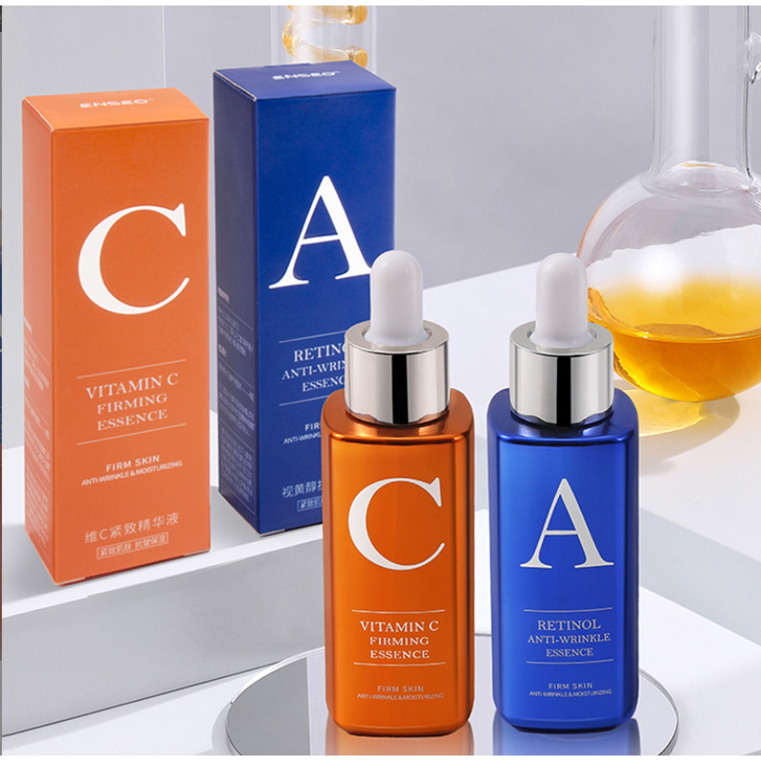 正品 ENSEO視黃醇抗皺維C緊致細膩淡紋精華液 補水保濕化妝品早C晚A 30ml | 蝦皮購物