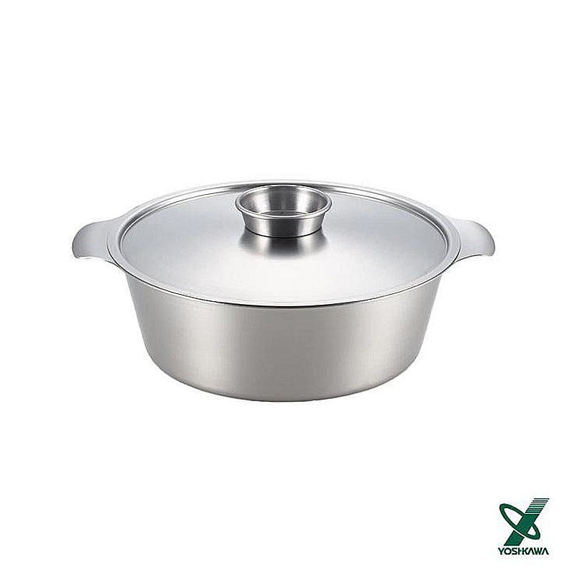 伴桌｜吉川贅(zei) 日本和風不銹鋼IH涮涮鍋22cm/26cm-附蓋-日本製 | 蝦皮購物