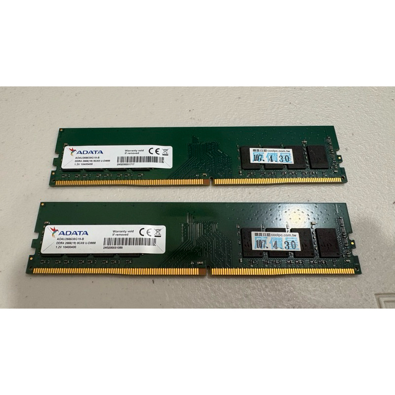 桌電記憶體 ADATA 威剛 DDR4 2666 8G單面 | 蝦皮購物