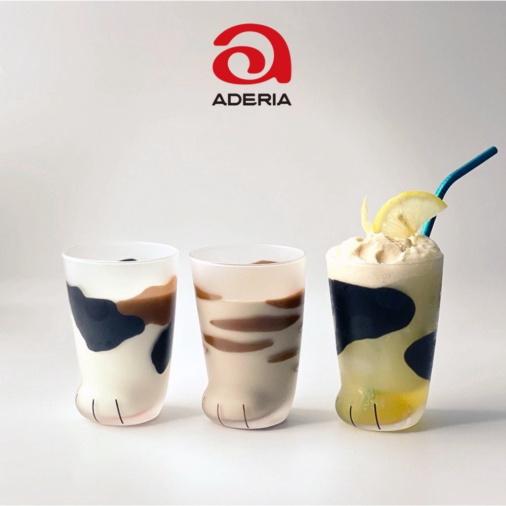 ADERIA｜Coconeco 日本津輕玻璃 可愛貓腳杯 300mL 300cc 飲料杯 玻璃杯 可愛貓咪杯 | 蝦皮購物