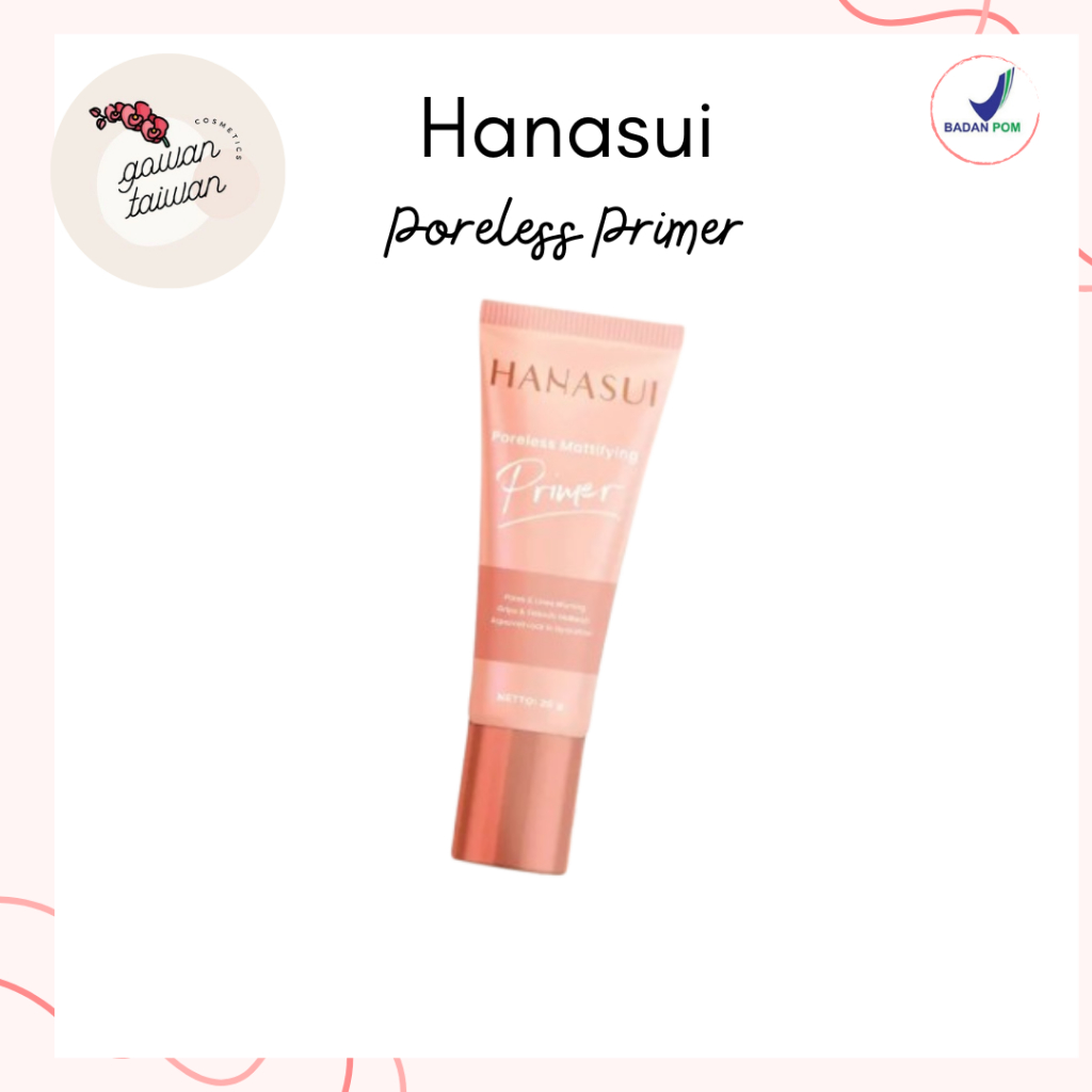 Hanasui Poreless Mattifying Primer Menutupi Pori Garis Halus | 蝦皮購物