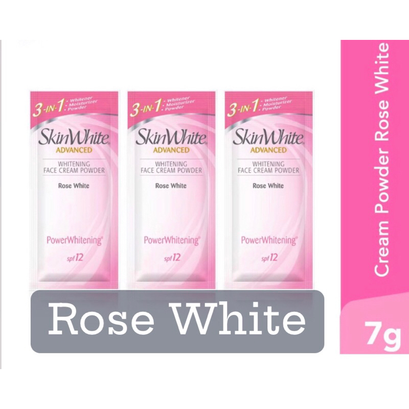 SkinWhite Advanced Powder Whitening Face Cream Rose White 7g | 蝦皮購物
