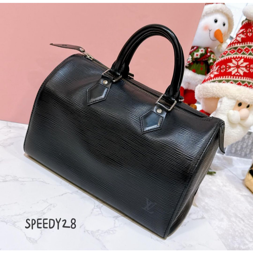 二手旗艦 LOUIS VUITTON LV 黑色 EPI 水波紋 28CM Speedy 手提包(中友店) | 蝦皮購物