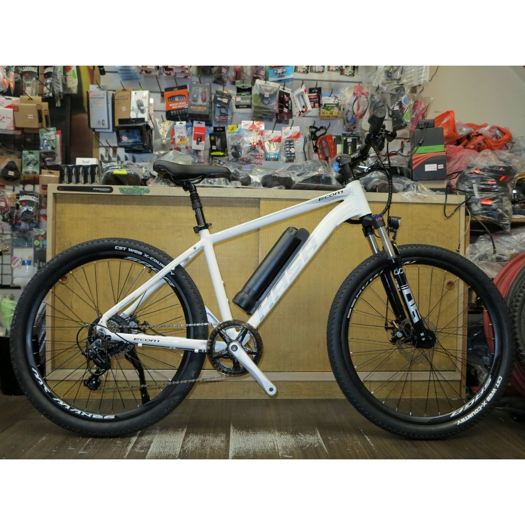 【冠鑫自行車】HASA ECOM 26吋 SHIMANO 7速 鋁合金 鋰電池 電動輔助車 電動登山車 電輔車 白色 | 蝦皮購物