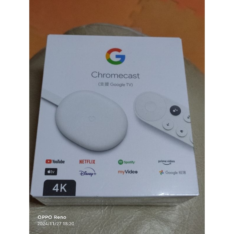 第4代 Google Chromcast 4k 版全新未拆封 台版 google tv box tv(小米盒子可參考) | 蝦皮購物
