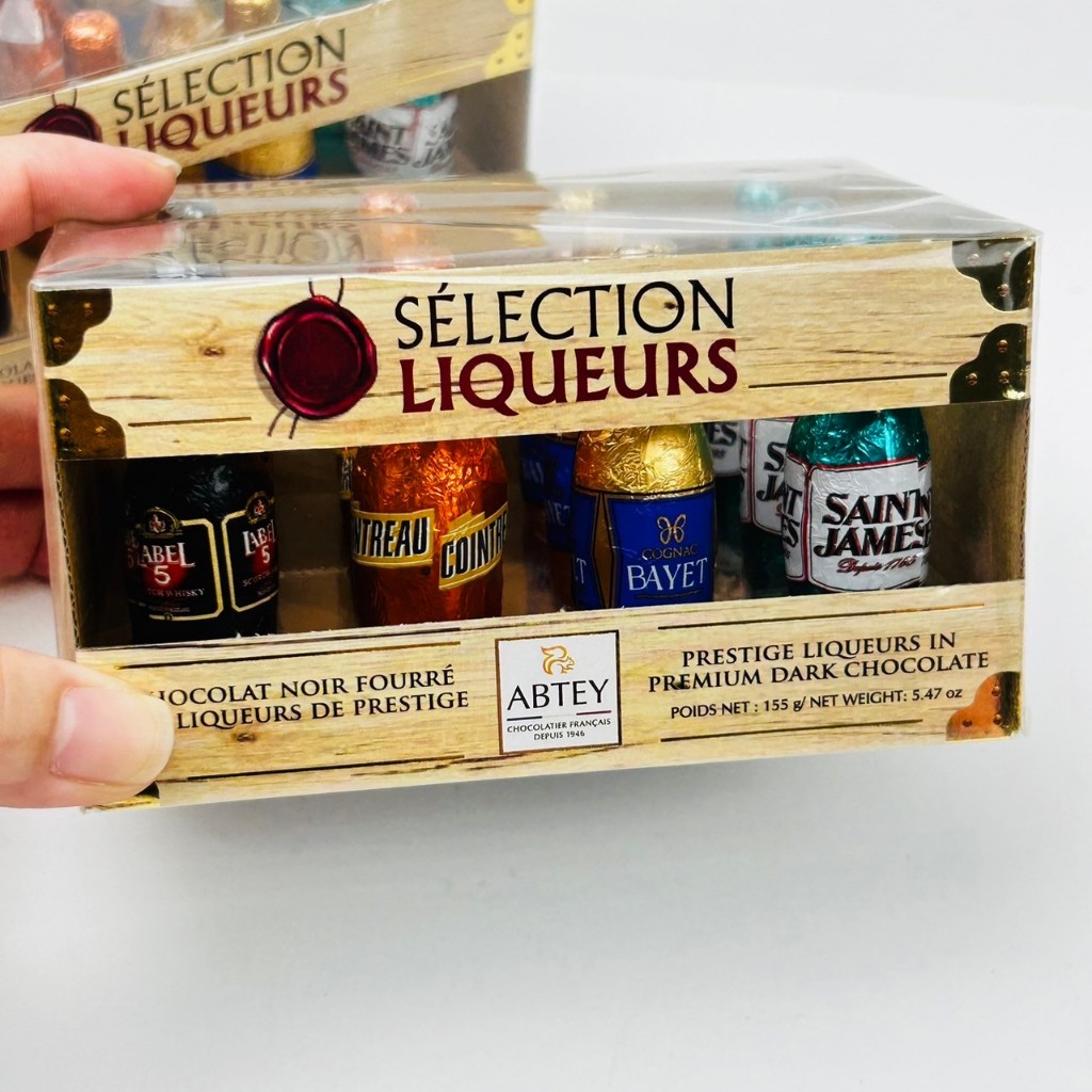 ABTEY精選利口酒酒瓶造型黑巧克力 12入/盒 法國高級巧克力 送禮禮盒 酒巧克力 酒瓶巧克力 | 蝦皮購物