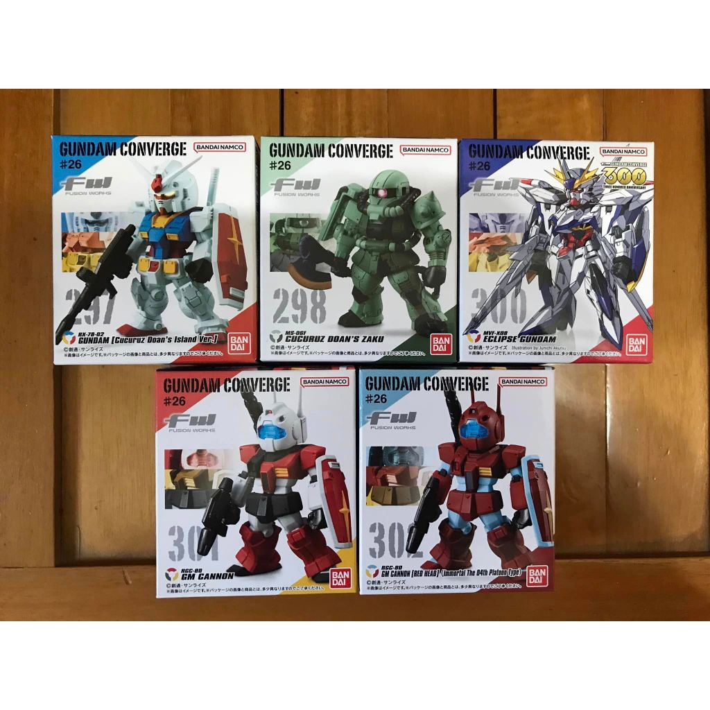 FW GUNDAM CONVERGE系列 鋼彈 297、298、300、301、302 初鋼 薩克 天蝕 吉姆 #26 | 蝦皮購物