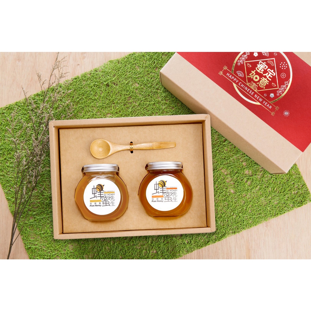 ｜Mr.HONEY 蜂蜜先生｜蜂蜜禮盒-荔枝蜂蜜240g+野花蜂蜜240g(或紅柴蜂蜜240g) 新年/中秋禮盒 附禮袋 | 蝦皮購物