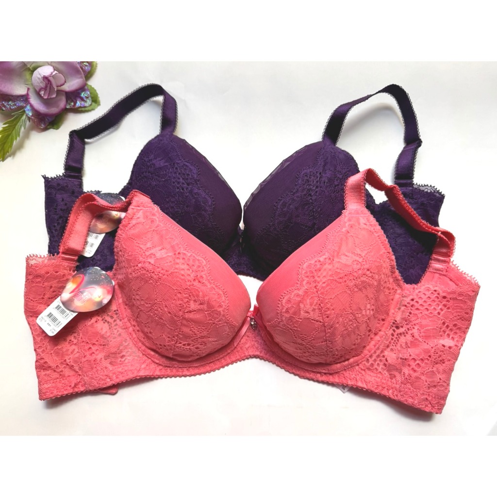 【曼黛瑪璉】 雙弧圈低脊心設計 V極線內衣【R62119】~70D,70E~繽紛紫,晶瑩粉 | 蝦皮購物