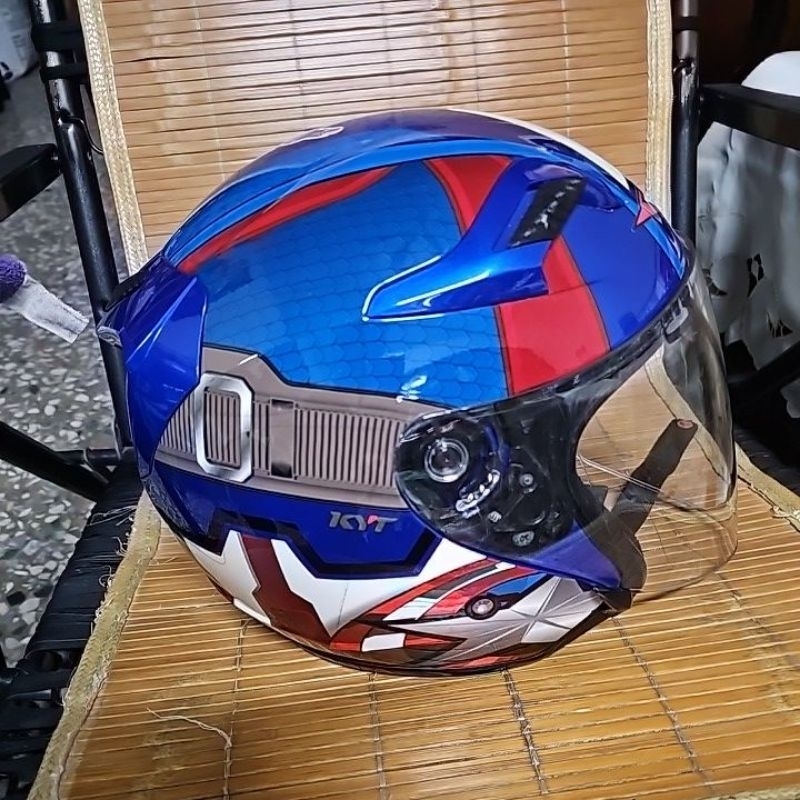 KYT VO 美國隊長 4分之3 半罩安全帽 2手正常品 | 蝦皮購物