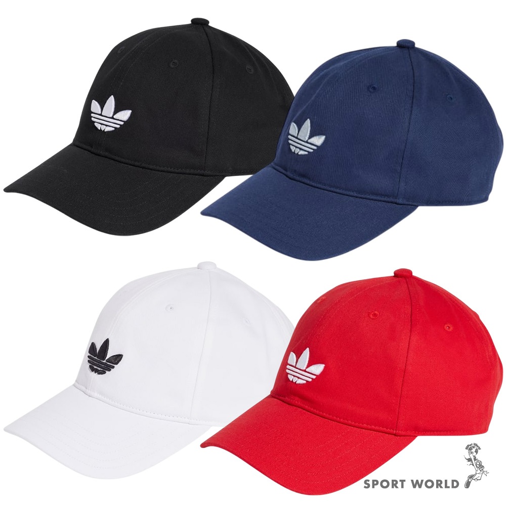 Adidas 帽子 棒球帽 三葉草 黑/藍/白/紅【運動世界】JC6023/JC6030/JC6025/JC6026 | 蝦皮購物