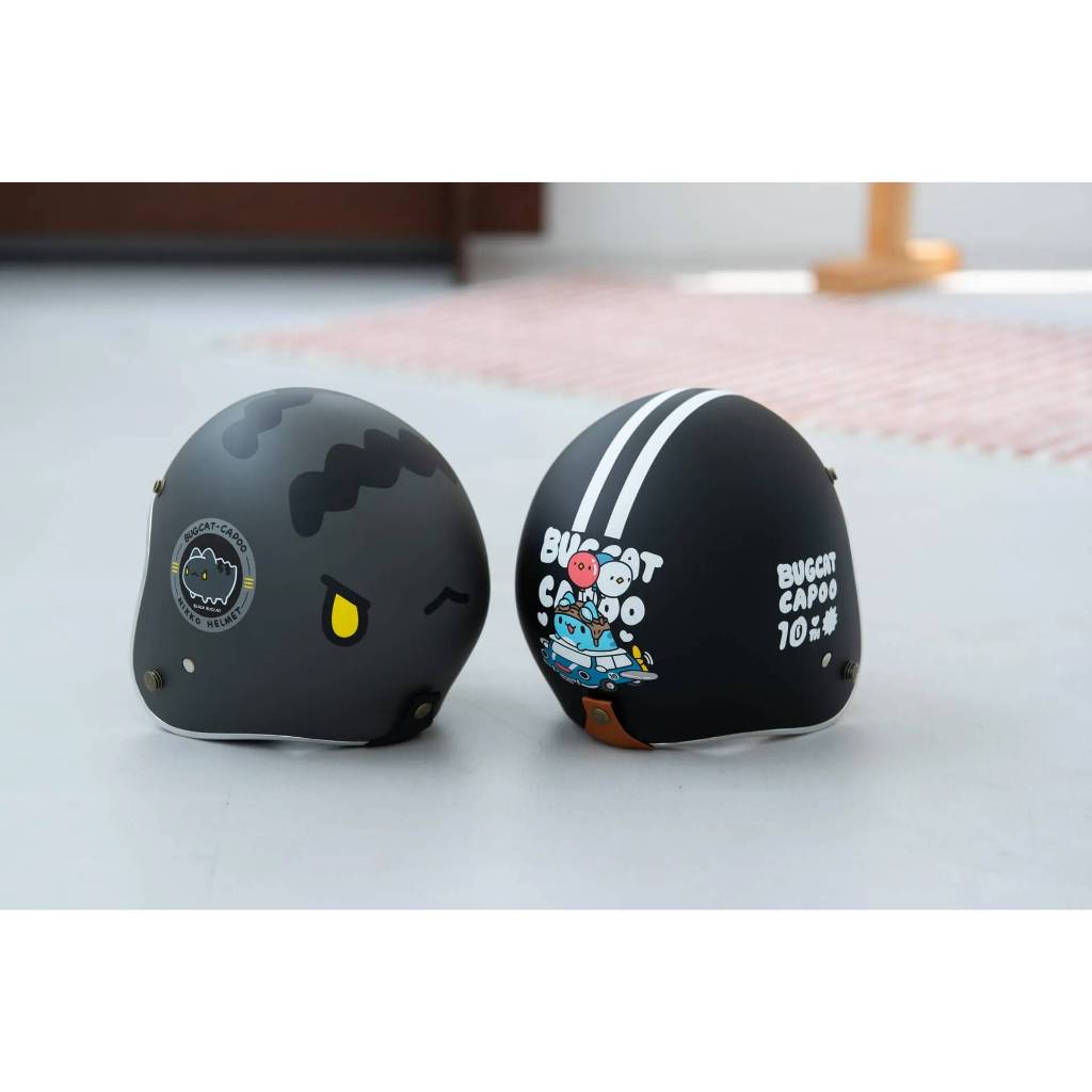 【偉倫人身部品】【NIKKO】N401 【咖波雙重可愛來臨 - 10周年飛天車車黑色限定款 x 經典黑貓蟲復刻安全帽】 | 蝦皮購物