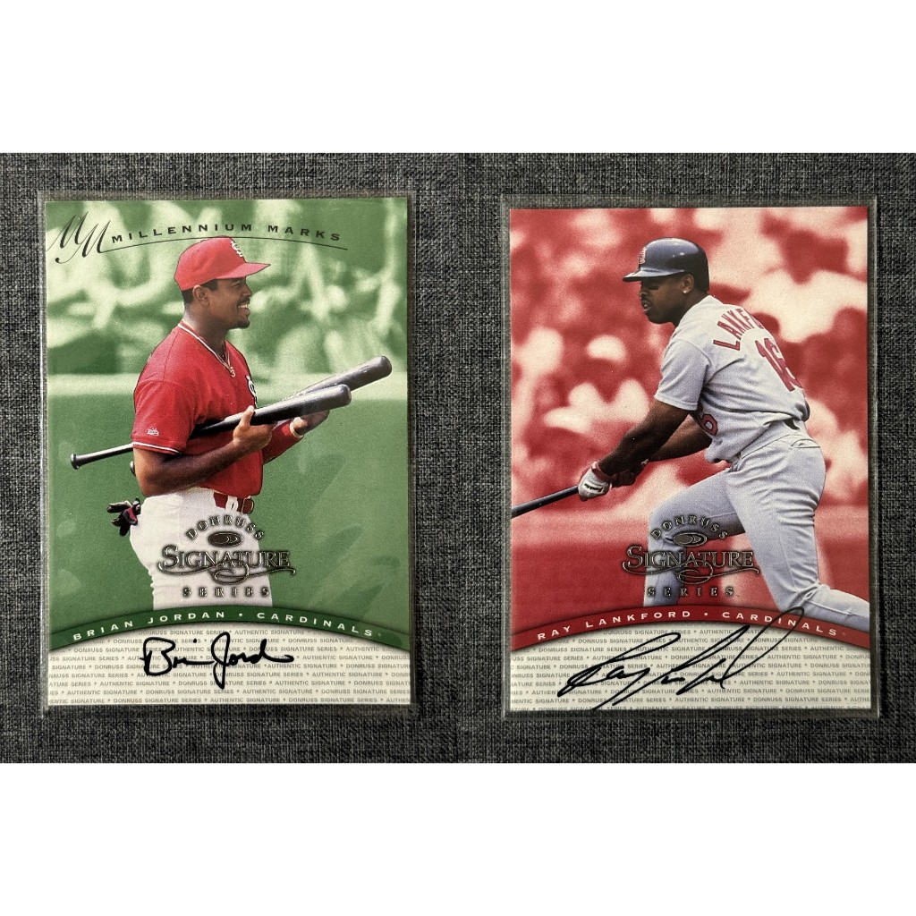 Ray Lankford Brian Jordan 紅雀隊 簽名卡1997 Donruss Signature Auto | 蝦皮購物