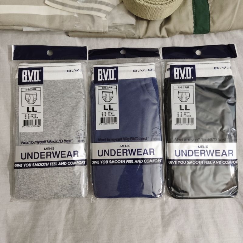 台版 BVD 純棉 彩色三角褲 男內褲 LL(XL) 三色任選 全新 | 蝦皮購物