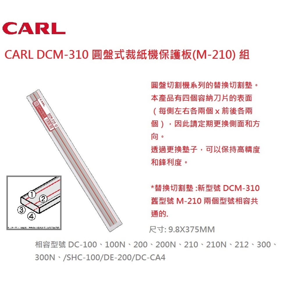 CARL DCM-310 圓盤式裁紙機保護板 組 同:CARL M210 保護刀具 更換輕鬆 經濟實惠 | 蝦皮購物