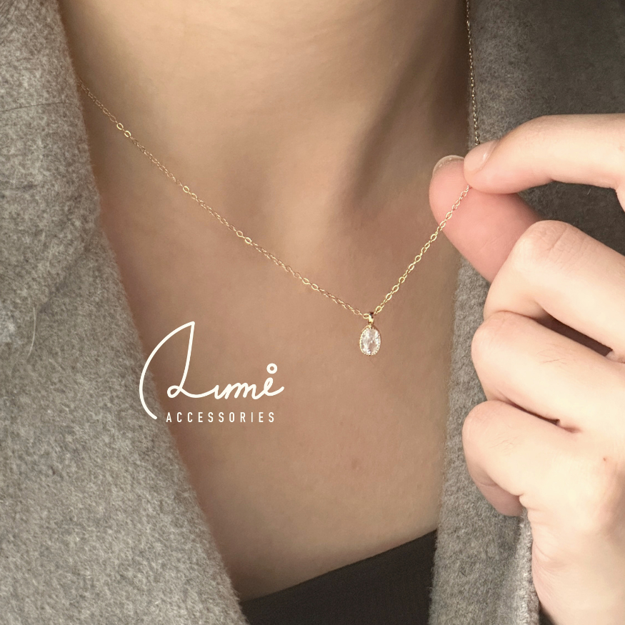 [ALUMI] 晶爍項鍊｜S925純銀 鍍18K金 鋯石 輕奢時尚 短項鍊 飾品 純銀項鍊 | 蝦皮購物