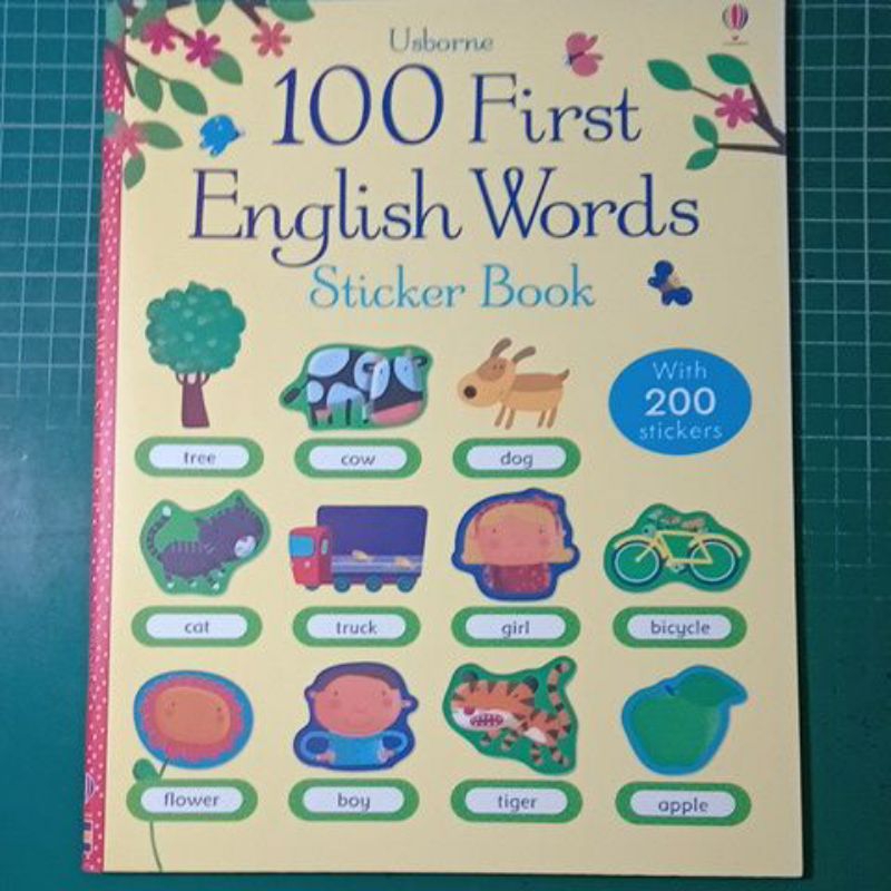 100 First English Words Sticker Book | 蝦皮購物