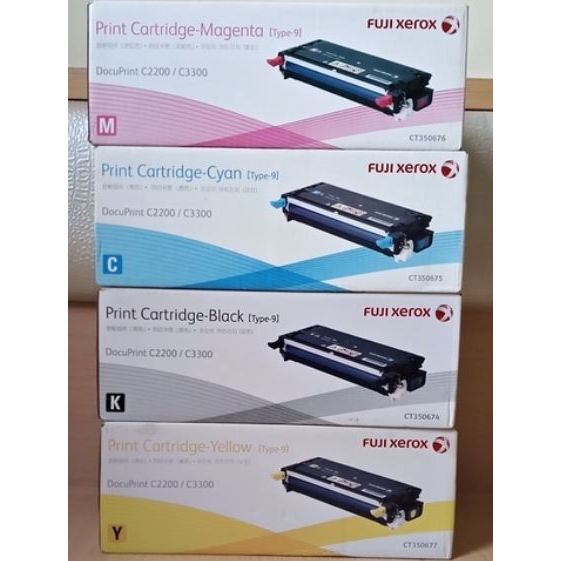 【全新原廠未拆】FUJI XEROX C2200/ C3300 碳粉 藍C/紅M/黃Y CT350675-7 | 蝦皮購物