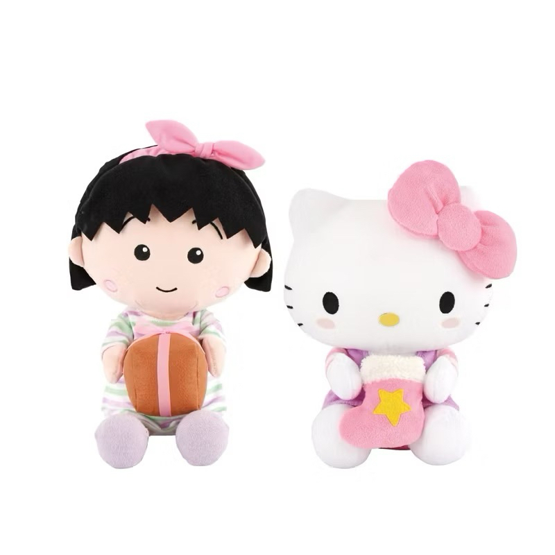 （限量出清價）櫻桃小丸子xHello kitty 閨蜜玩偶組 三麗鷗 | 蝦皮購物