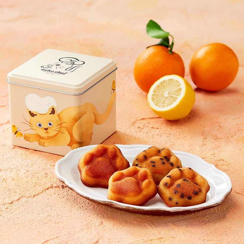 【現貨+預購】日本 東京 neko chef 費南雪蛋糕 貓咪廚師限定鐵盒 檸檬起司費南雪 柳橙巧克力費南雪 | 蝦皮購物
