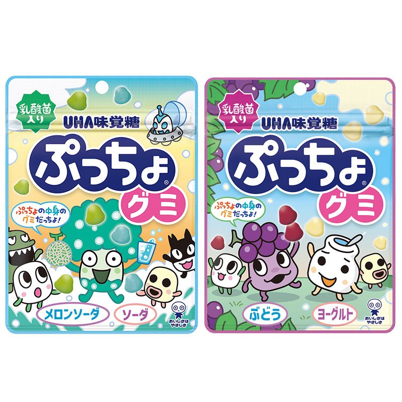 味覺糖 吉祥物軟糖 哈密瓜蘇打&蘇打味 43g【蘇珊小姐】日本 UHA 糖果 | 蝦皮購物