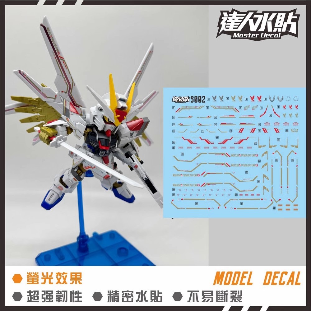 練功神物 達人 S002 SDCS/BB戰士/Q版/非凡強襲自由鋼彈 (劇場版).螢光水貼 | 蝦皮購物