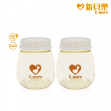 【新貝樂C-more】黃金PPSU寬口儲乳瓶180ml 兩入組 (不含奶嘴) // 純裝母乳用 | 蝦皮購物