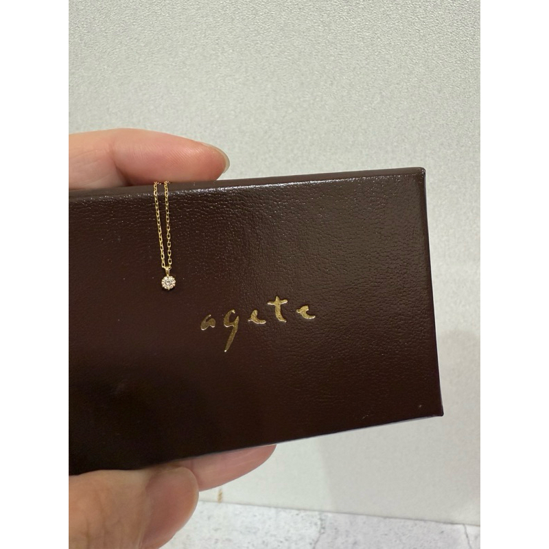 agete單鑽項鍊18k台灣專櫃購入～（已售出勿下單） | 蝦皮購物