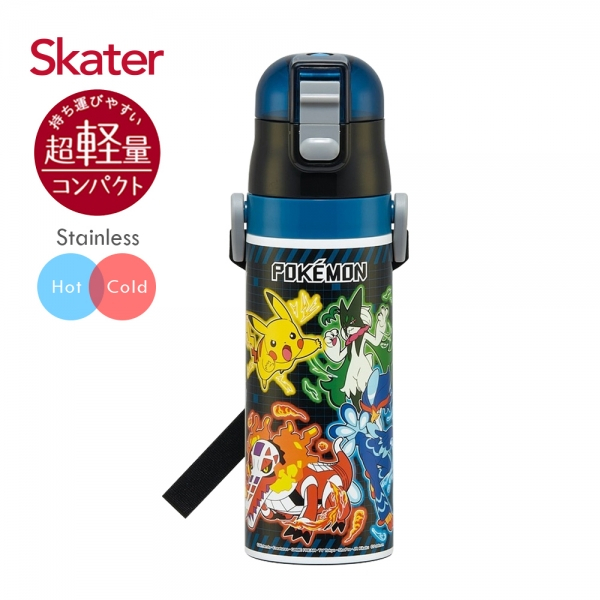 【隔日配】Skater 470ml 不鏽鋼直飲保溫水壺-Pokemon｜附揹帶｜SDC4｜保溫水壺｜寶可夢 | 蝦皮購物