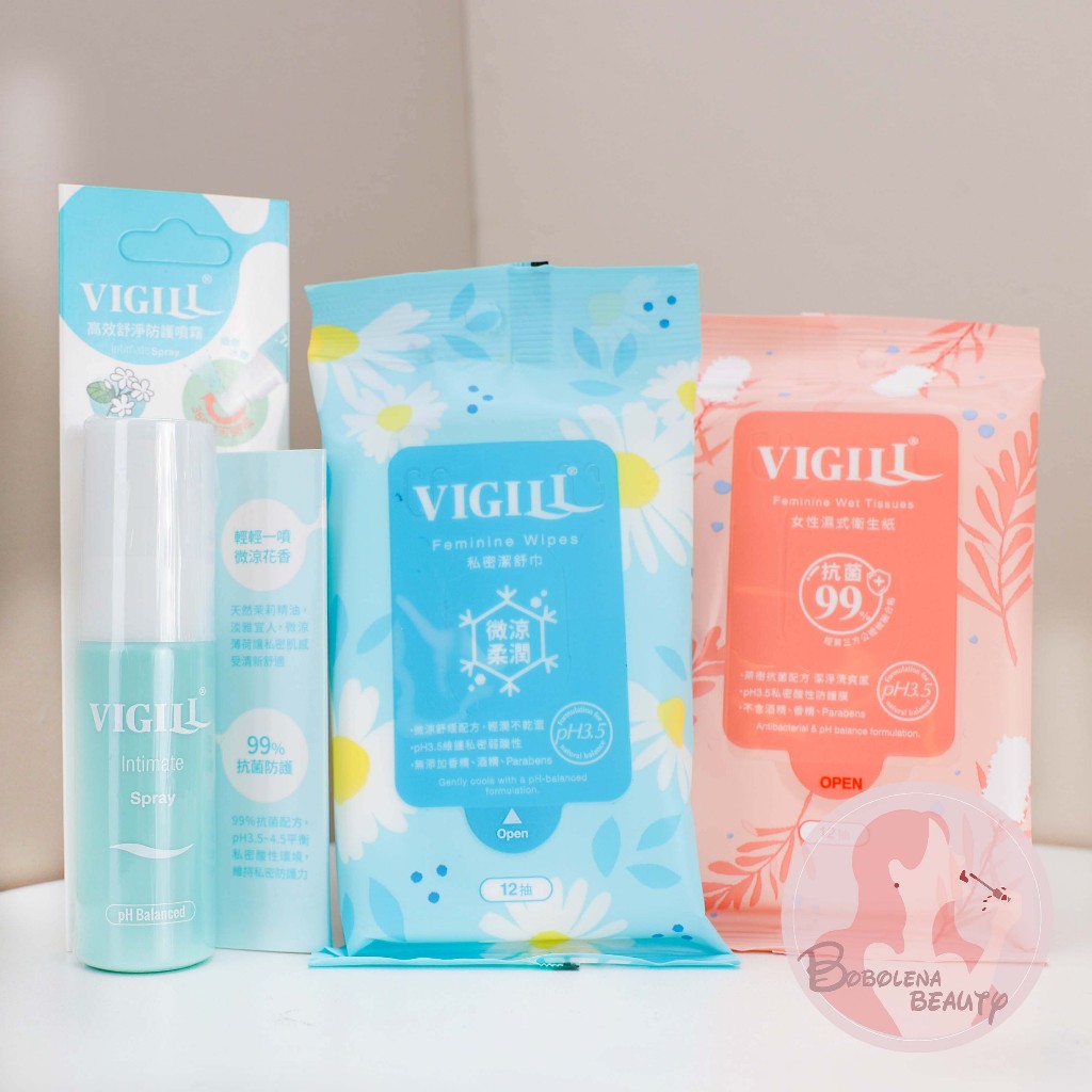 現貨 VIGILL婦潔 私密潔舒巾-微涼柔潤 女性濕式衛生紙 12抽 高效舒淨防護噴霧 35ml 婦潔 濕紙巾 | 蝦皮購物