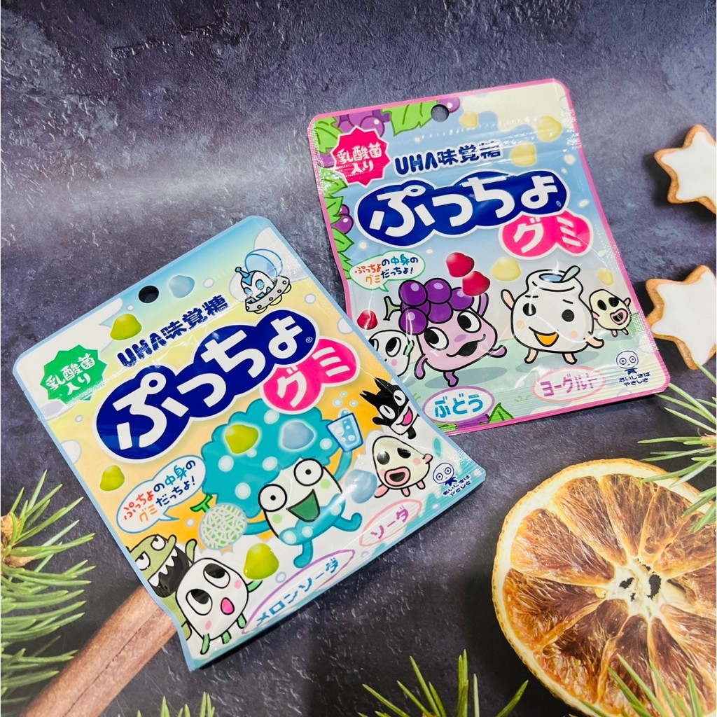 日本 UHA 味覺糖 乳酸菌添加 吉祥物軟糖 43g 兩款供選 噗啾 4味綜合軟糖 85g | 蝦皮購物