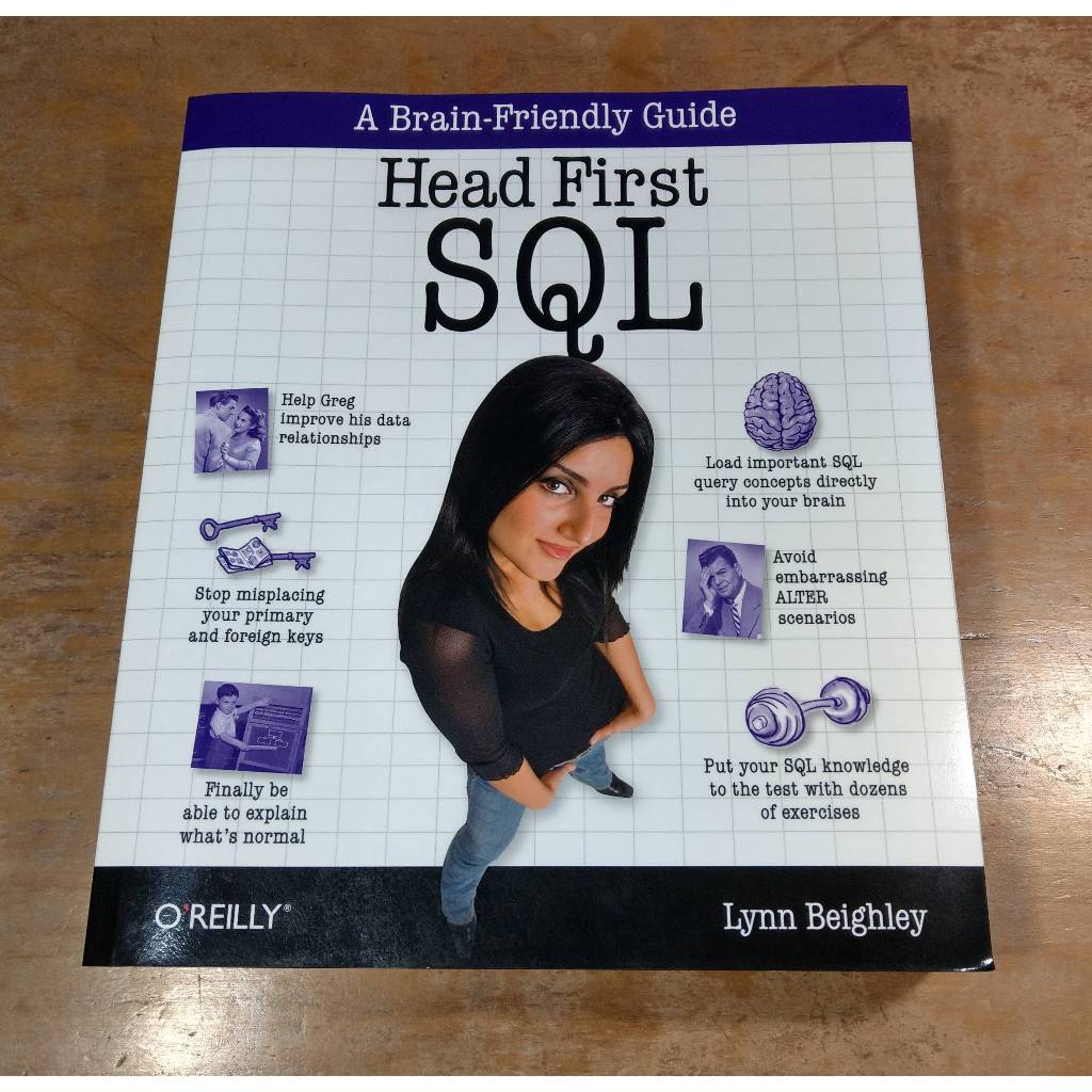 (原文書、現貨)Head First SQL│Lynn│O’Reilly│書、二手書│七成新 | 蝦皮購物