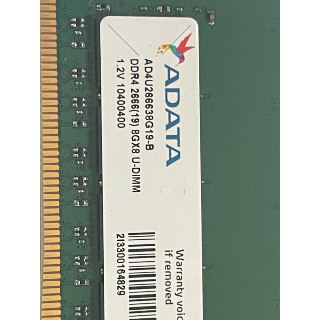 威剛ADATA DDR4-2666 8G 桌上型記憶體 (單面)(AD4U266638G13-B) | 蝦皮購物