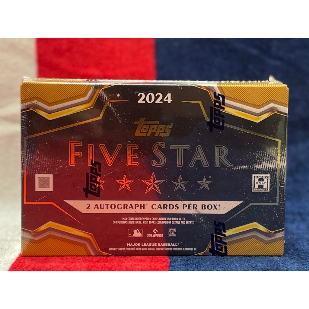 全新現貨 2024 Topps Five Star Baseball Hobby Box 保簽名兩張 卡面簽 | 蝦皮購物