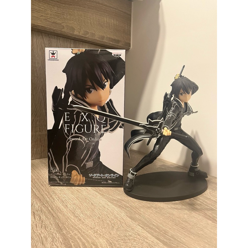 二手 拆擺 代理 EXQ FIGURE SAO 刀劍神域 桐人 雙刀流 黑色劍士 | 蝦皮購物