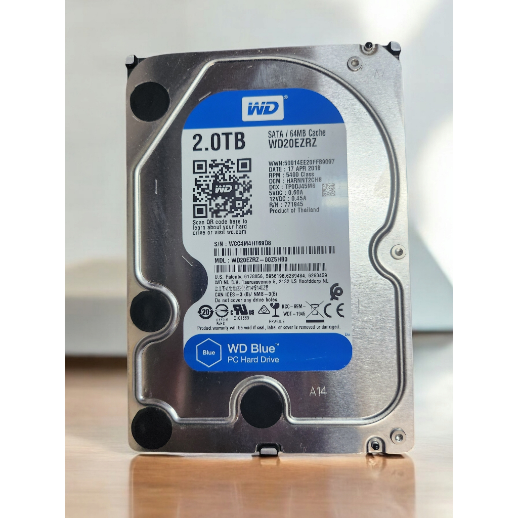 含稅 WD 3.5吋 SATA 2TB 2T 保1個月 WD20EZRZ 04H922 | 蝦皮購物