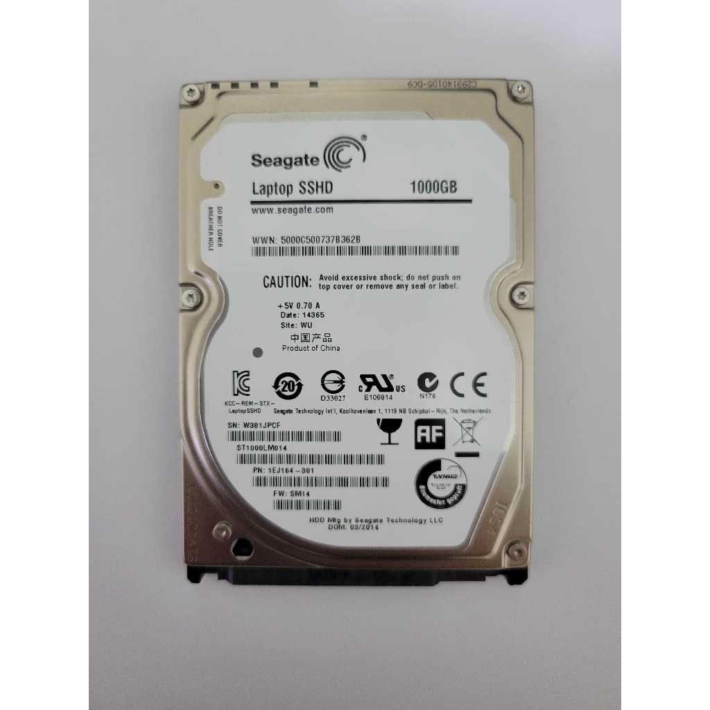 SEAGATE 希捷 1TB 2.5吋 9.5mm混合硬碟(ST1000LM014) | 蝦皮購物
