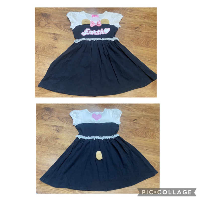 earthmagic 130cm 超可愛 立體蝴蝶結 拼接蕾絲 短洋裝 長上衣 | 蝦皮購物