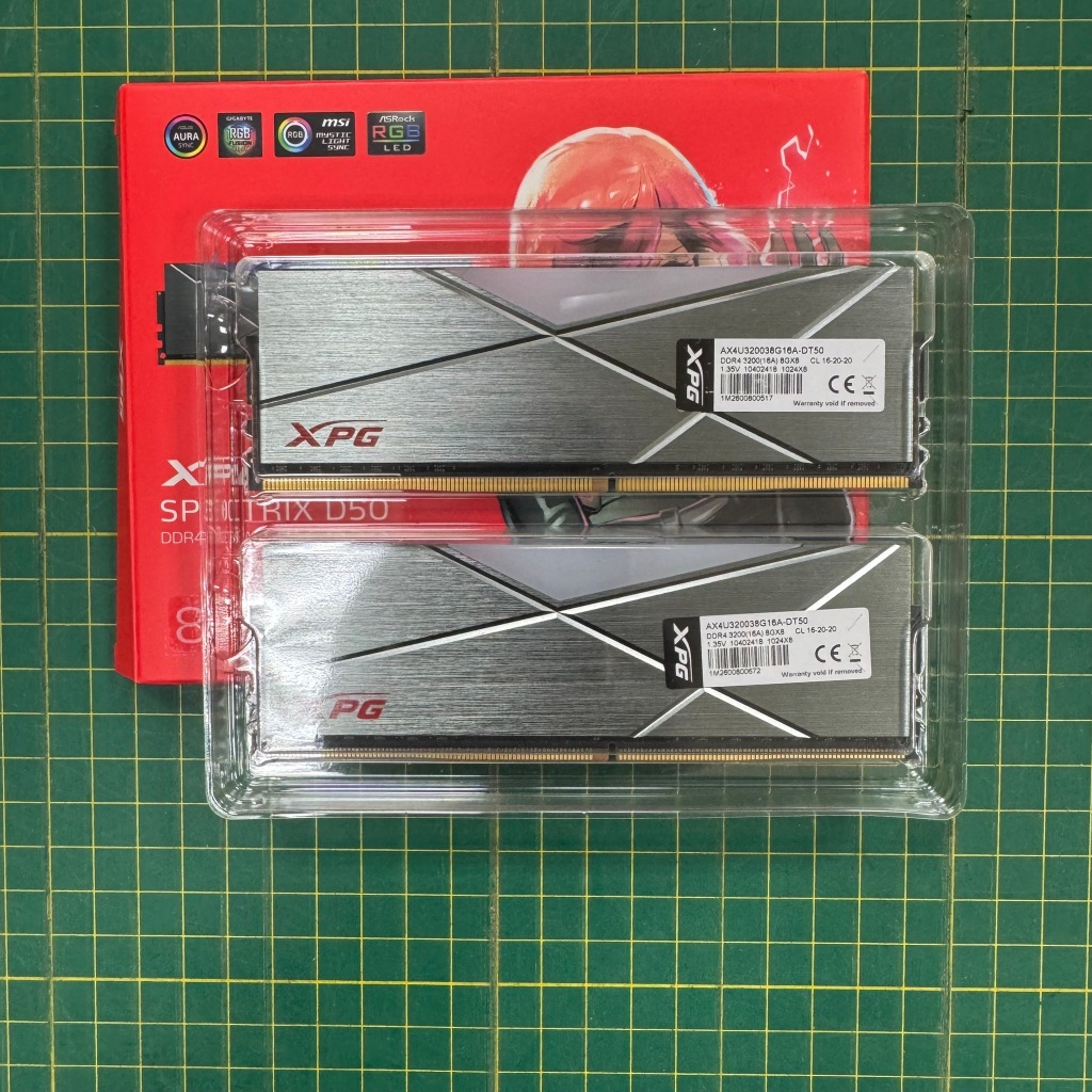 ADATA 威剛 XPG D50 RGB DDR4 3200 8G *2= 16G 灰 | 蝦皮購物