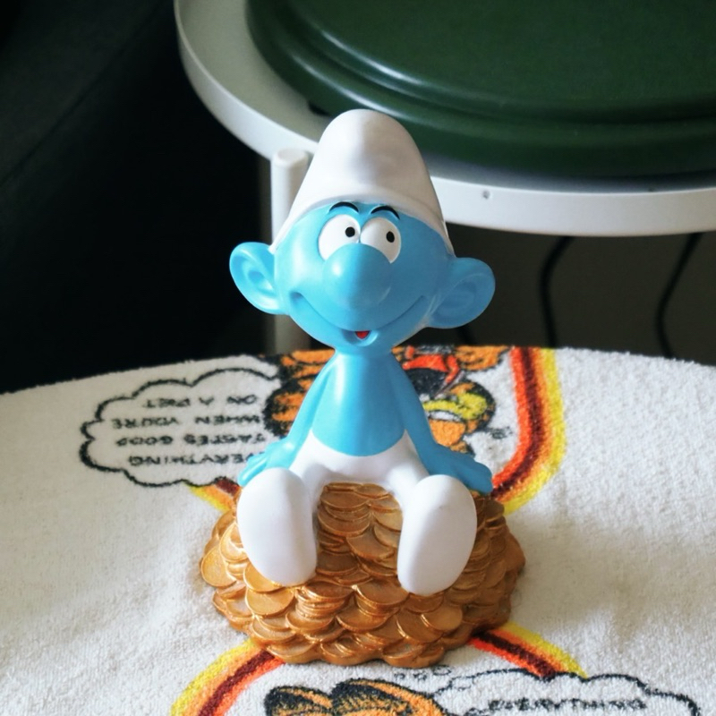 2011年 藍色小精靈 存錢桶 存錢筒 Smurf Smurfs Bank | 蝦皮購物