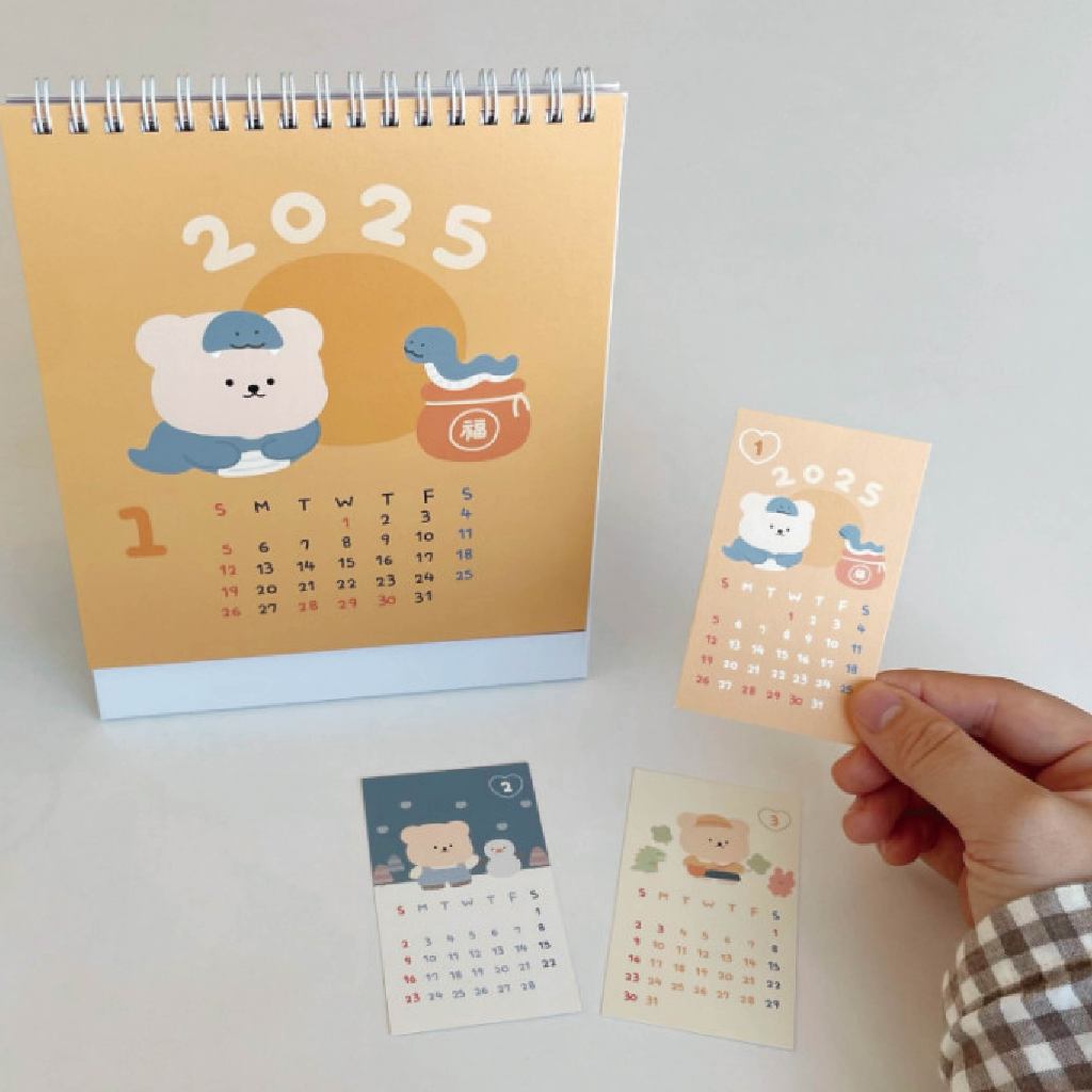 chingu_korea 韓國代購 bamtoree 2025月曆 日曆 年曆 撕曆 記事本 筆記本 | 蝦皮購物