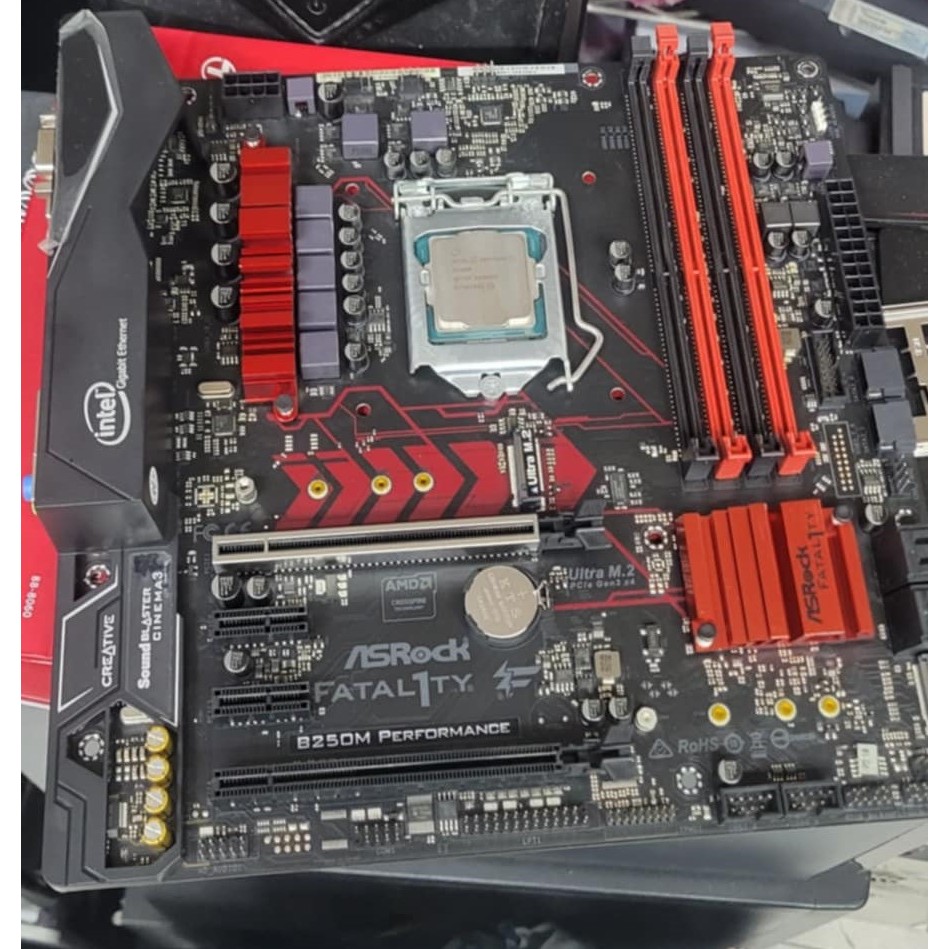 故障品ASROCK華擎Fatal1ty B250M Performance + G4600故障原因不明，6代7代390元 | 蝦皮購物