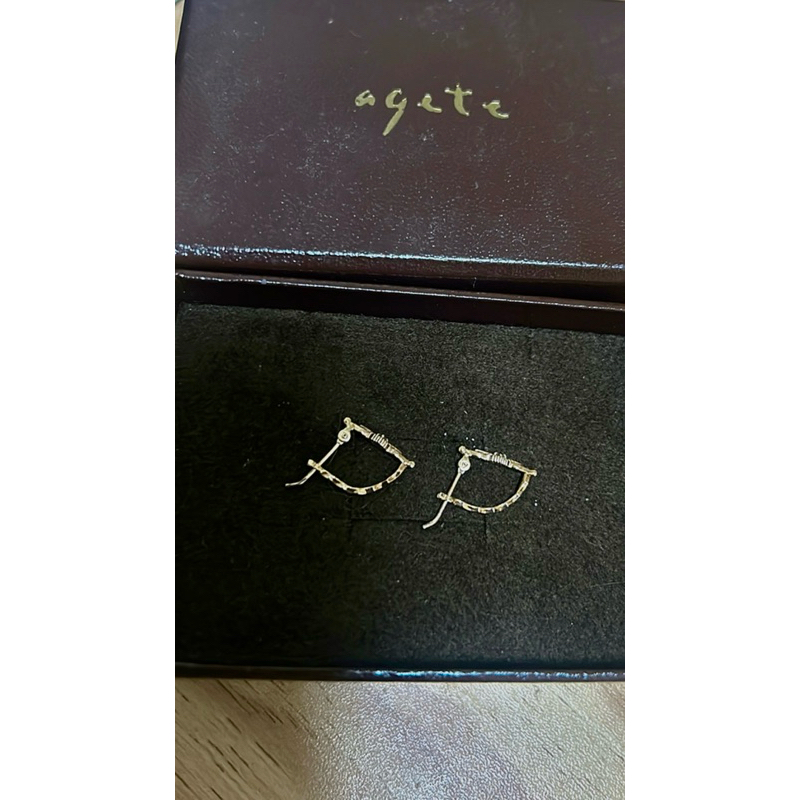 轉賣agete 日本10k金雕花耳圈耳針 | 蝦皮購物