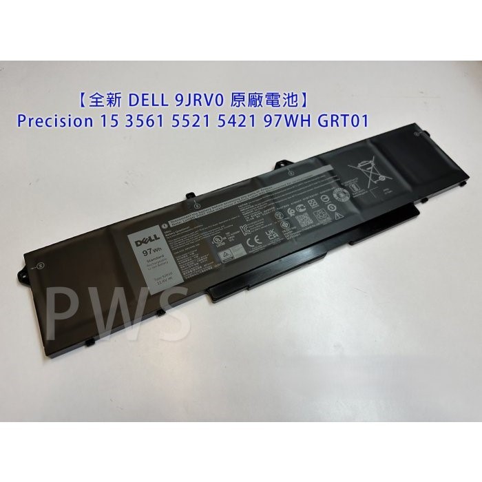 【全新 DELL 9JRV0 原廠電池】Precision 15 3561 5521 5421 97WH GRT01 | 蝦皮購物