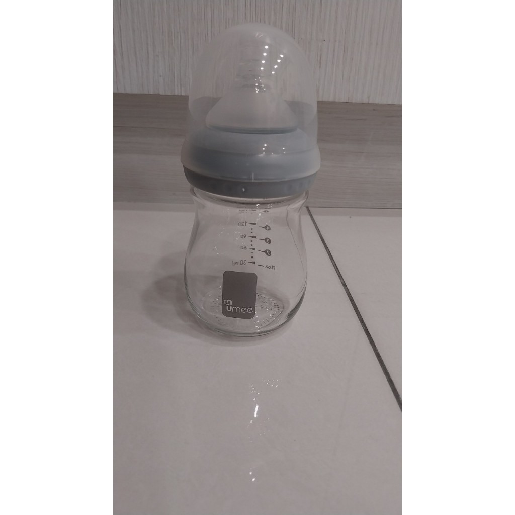全新 未使用 但無外盒 荷蘭Umee 寬口 防脹氣 玻璃奶瓶 附奶嘴 寬口徑 150ml | 蝦皮購物