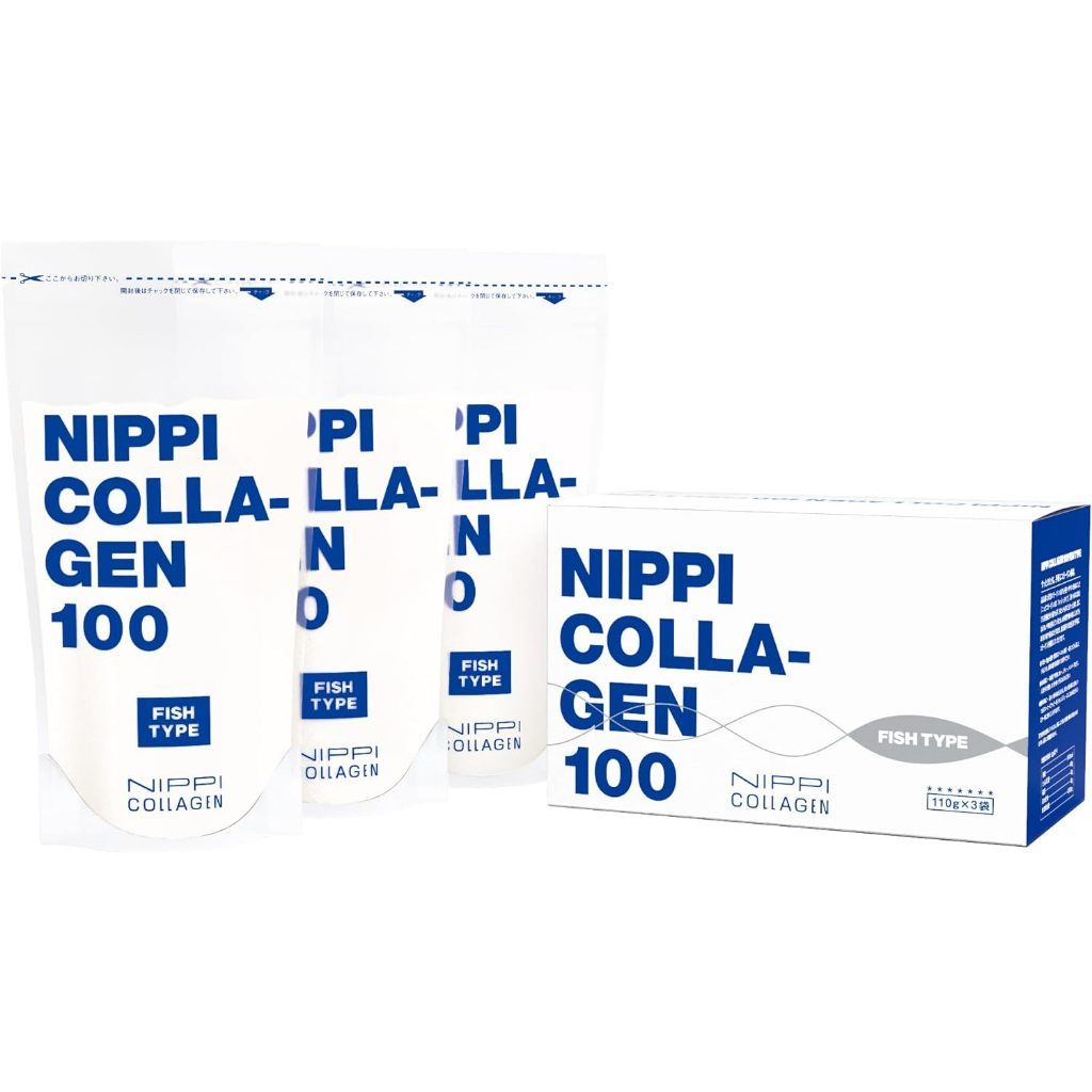 [日本代購]日本Nippi 110g x 3 袋 魚源膠原蛋白粉 可加購 「原廠罐子跟原廠湯匙(加購價300) | 蝦皮購物