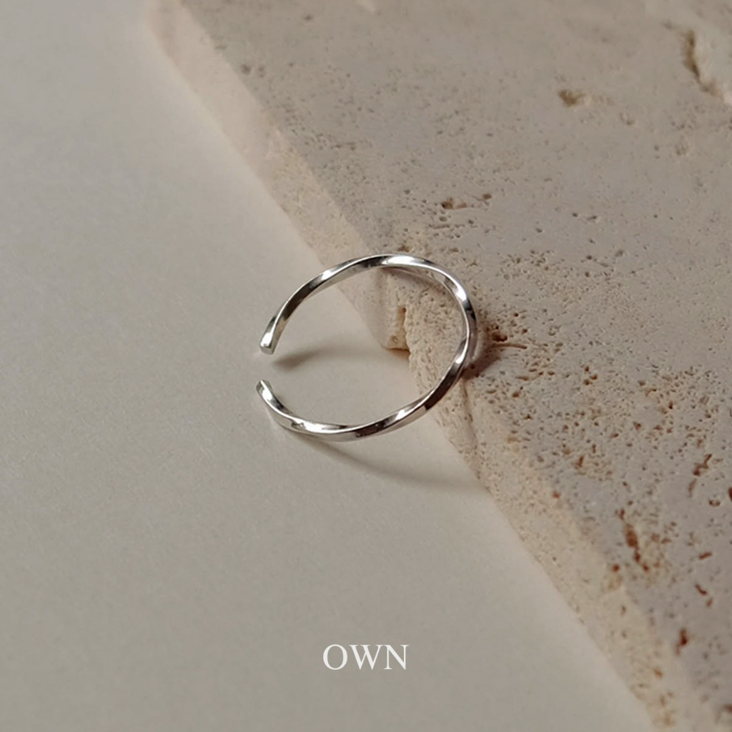 S925純銀莫比烏斯開口線戒｜OWN｜純銀 戒指 戒子 線戒 可調式戒指 開口戒 | 蝦皮購物