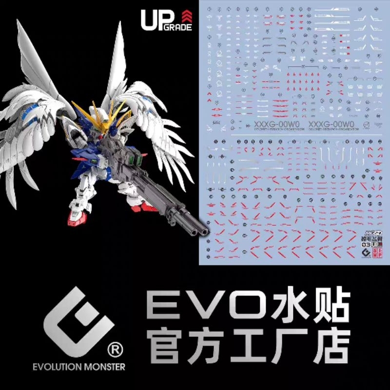 台中寶寶 台灣最低價 EVO MGSD 飛翼零式 升級版 螢光水貼 EW 天使 掉毛 高清 高清晰 自由 巴巴托斯 | 蝦皮購物