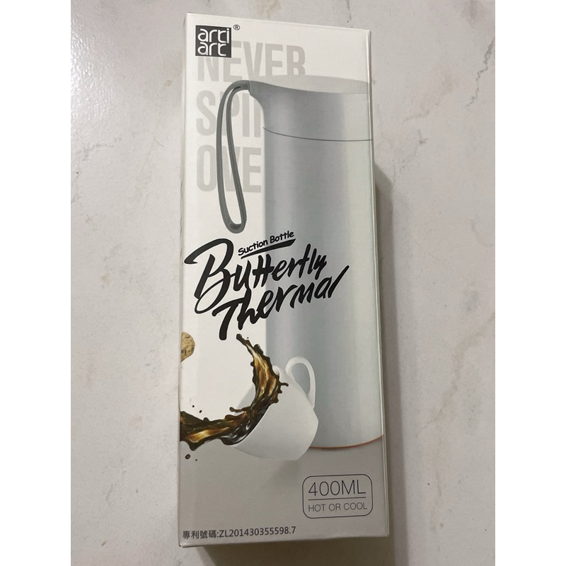 現貨 Artiart 蝴蝶保溫不倒杯 400ml 304不鏽鋼 保溫瓶 不倒杯 | 蝦皮購物